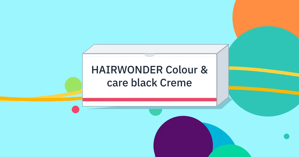 Symbolbild: Packung mit der Aufschrift HAIRWONDER Colour & care black Creme (PZN 09440605) – Verfügbarkeit und Bezug in Apotheken in Frankfurt am Main