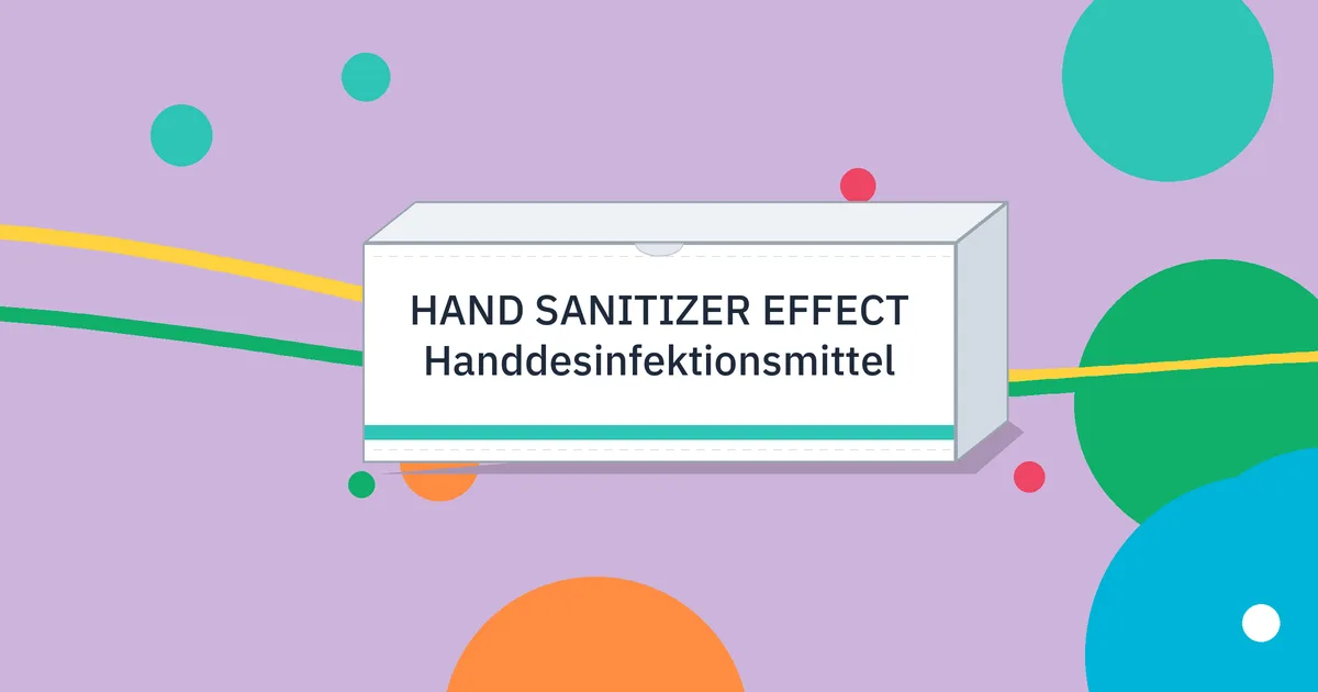Symbolbild: Packung mit der Aufschrift HAND SANITIZER EFFECT Handdesinfektionsmittel (PZN 16740727) – Verfügbarkeit und Bezug in Apotheken in Frankfurt am Main