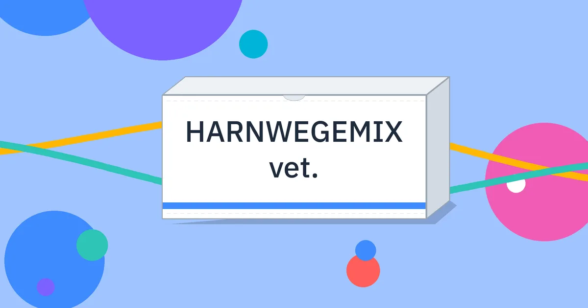 Symbolbild: Packung mit der Aufschrift HARNWEGEMIX vet. (PZN 02489198) – Verfügbarkeit und Bezug in Apotheken in Frankfurt am Main
