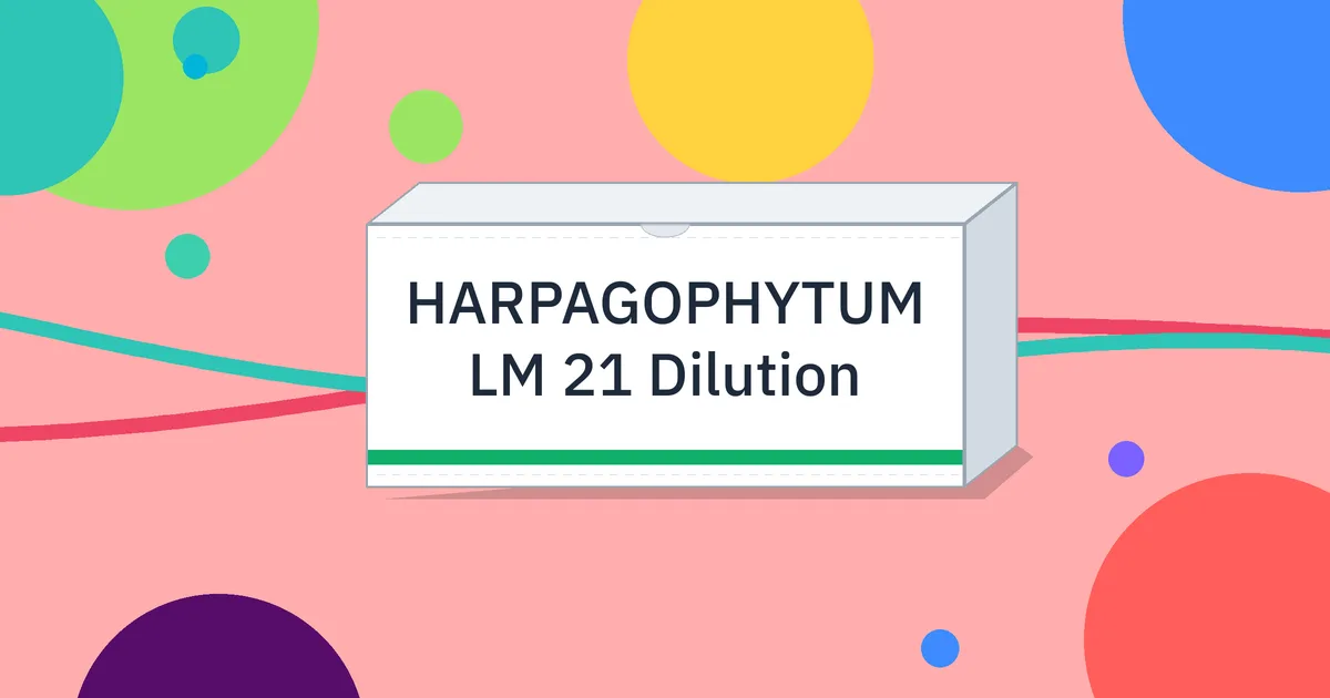 Symbolbild: Packung mit der Aufschrift HARPAGOPHYTUM LM 21 Dilution (PZN 13550802) – Verfügbarkeit und Bezug in Apotheken in Frankfurt am Main
