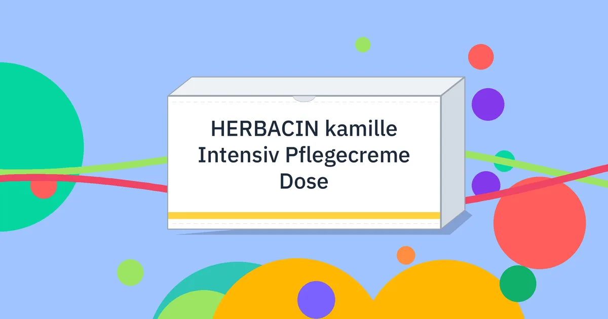Symbolbild: Packung mit der Aufschrift HERBACIN kamille Intensiv Pflegecreme Dose (PZN 06915172) – Verfügbarkeit und Bezug in Apotheken in Frankfurt am Main