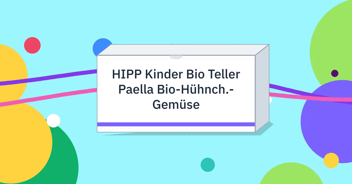 Symbolbild: Packung mit der Aufschrift HIPP Kinder Bio Teller Paella Bio-Hühnch.-Gemüse (PZN 03865864) – Verfügbarkeit und Bezug in Apotheken in Frankfurt am Main
