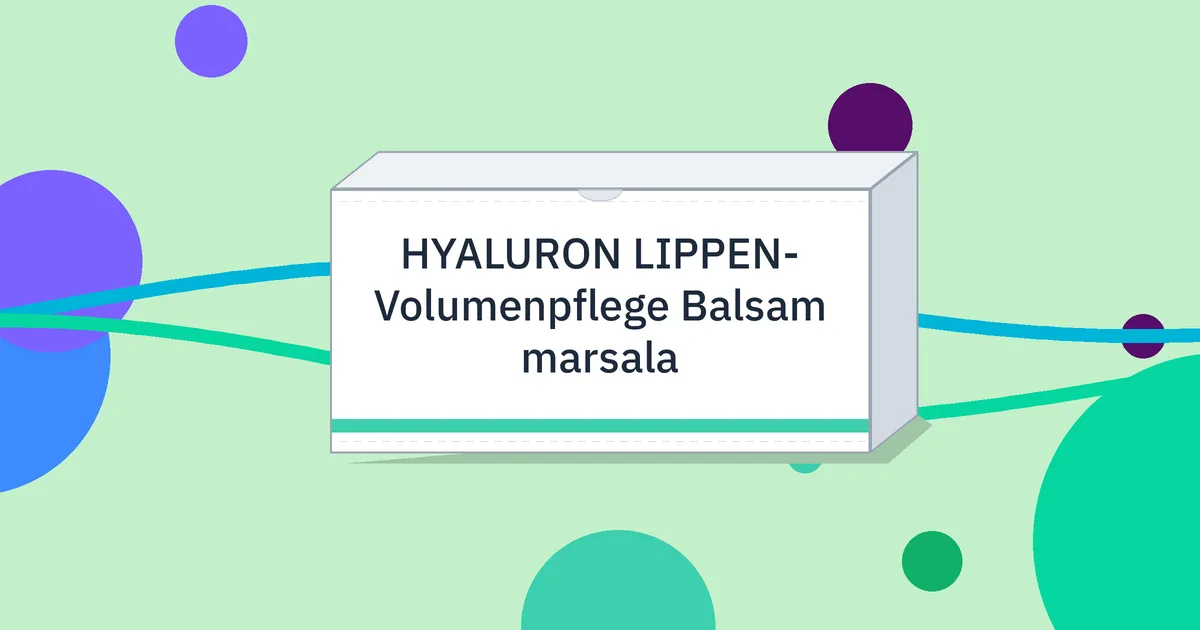Symbolbild: Packung mit der Aufschrift HYALURON LIPPEN-Volumenpflege Balsam marsala (PZN 12380692) – Verfügbarkeit und Bezug in Apotheken in Frankfurt am Main