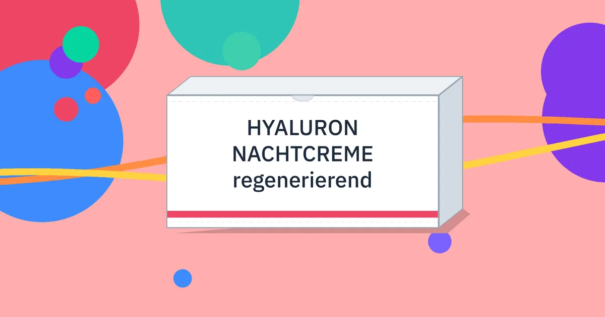 Symbolbild: Packung mit der Aufschrift HYALURON NACHTCREME regenerierend (PZN 19669467) – Verfügbarkeit und Bezug in Apotheken in Frankfurt am Main