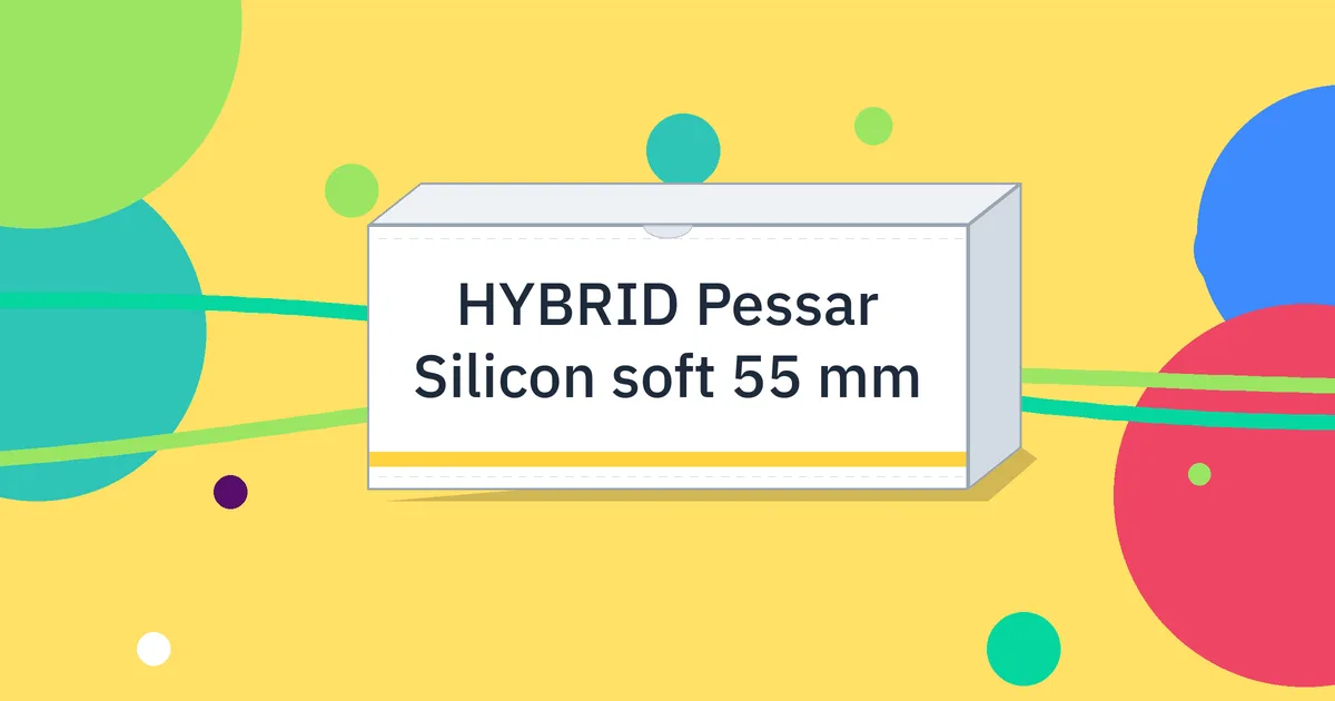 Symbolbild: Packung mit der Aufschrift HYBRID Pessar Silicon soft 55 mm (PZN 20194696) – Verfügbarkeit und Bezug in Apotheken in Frankfurt am Main