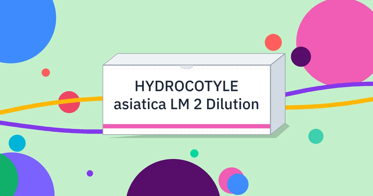 Symbolbild: Packung mit der Aufschrift HYDROCOTYLE asiatica LM 2 Dilution (PZN 13556644) – Verfügbarkeit und Bezug in Apotheken in Frankfurt am Main