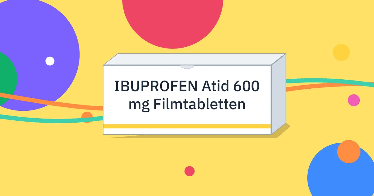 Symbolbild: Packung mit der Aufschrift IBUPROFEN Atid 600 mg Filmtabletten (PZN 00027950) – Verfügbarkeit und Bezug in Apotheken in Frankfurt am Main