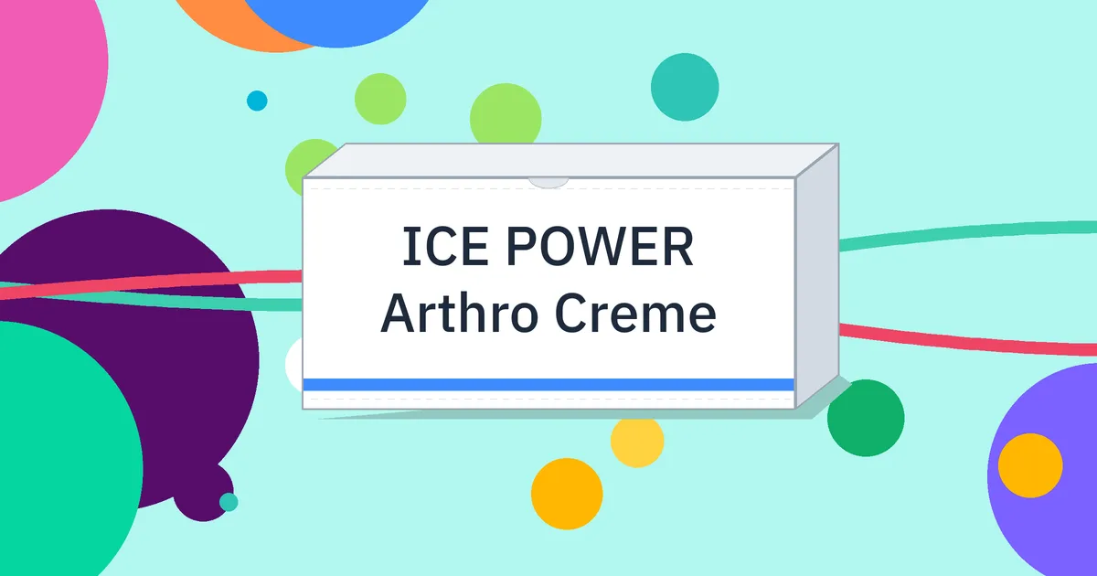 Symbolbild: Packung mit der Aufschrift ICE POWER Arthro Creme (PZN 16794338) – Verfügbarkeit und Bezug in Apotheken in Frankfurt am Main