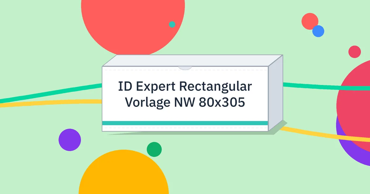 Symbolbild: Packung mit der Aufschrift ID Expert Rectangular Vorlage NW 80x305 (PZN 10049154) – Verfügbarkeit und Bezug in Apotheken in Frankfurt am Main