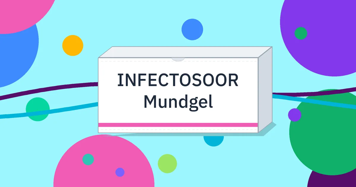 Symbolbild: Packung mit der Aufschrift INFECTOSOOR Mundgel (PZN 07200765) – Verfügbarkeit und Bezug in Apotheken in Frankfurt am Main