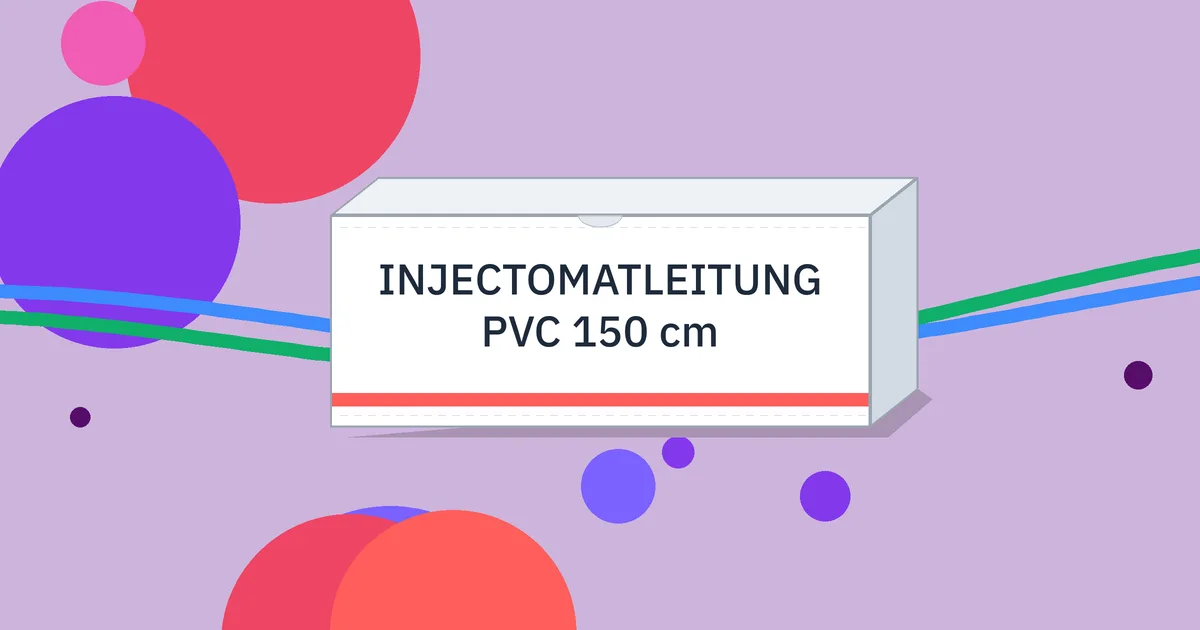 Symbolbild: Packung mit der Aufschrift INJECTOMATLEITUNG PVC 150 cm (PZN 03456031) – Verfügbarkeit und Bezug in Apotheken in Frankfurt am Main
