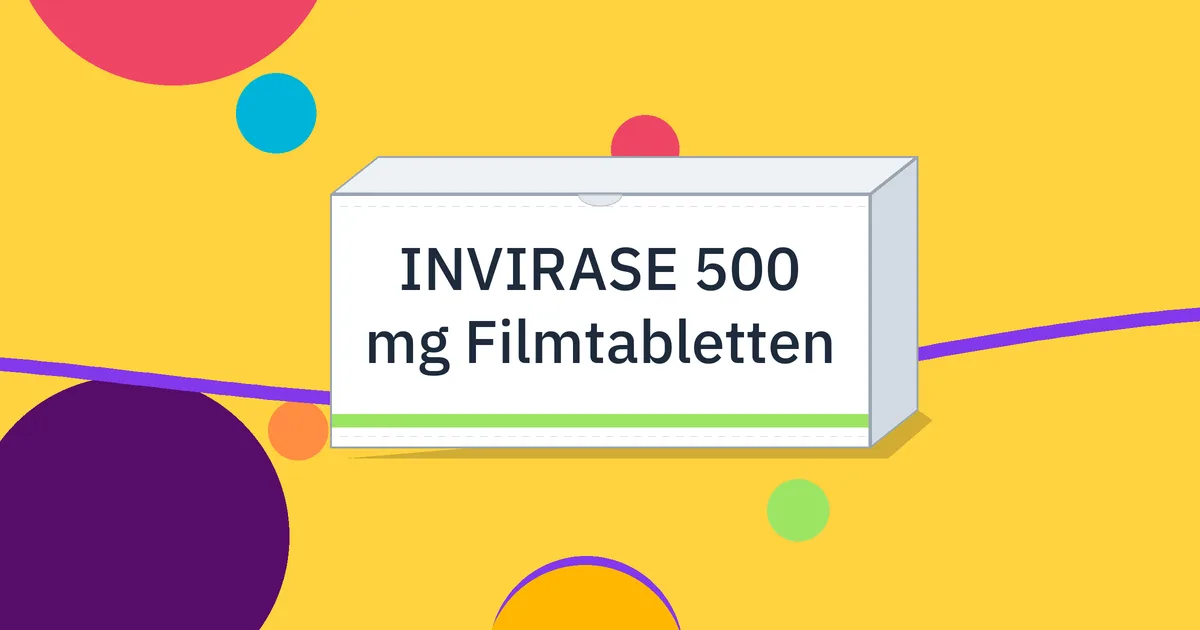 Symbolbild: Packung mit der Aufschrift INVIRASE 500 mg Filmtabletten (PZN 04413532) – Verfügbarkeit und Bezug in Apotheken in Frankfurt am Main