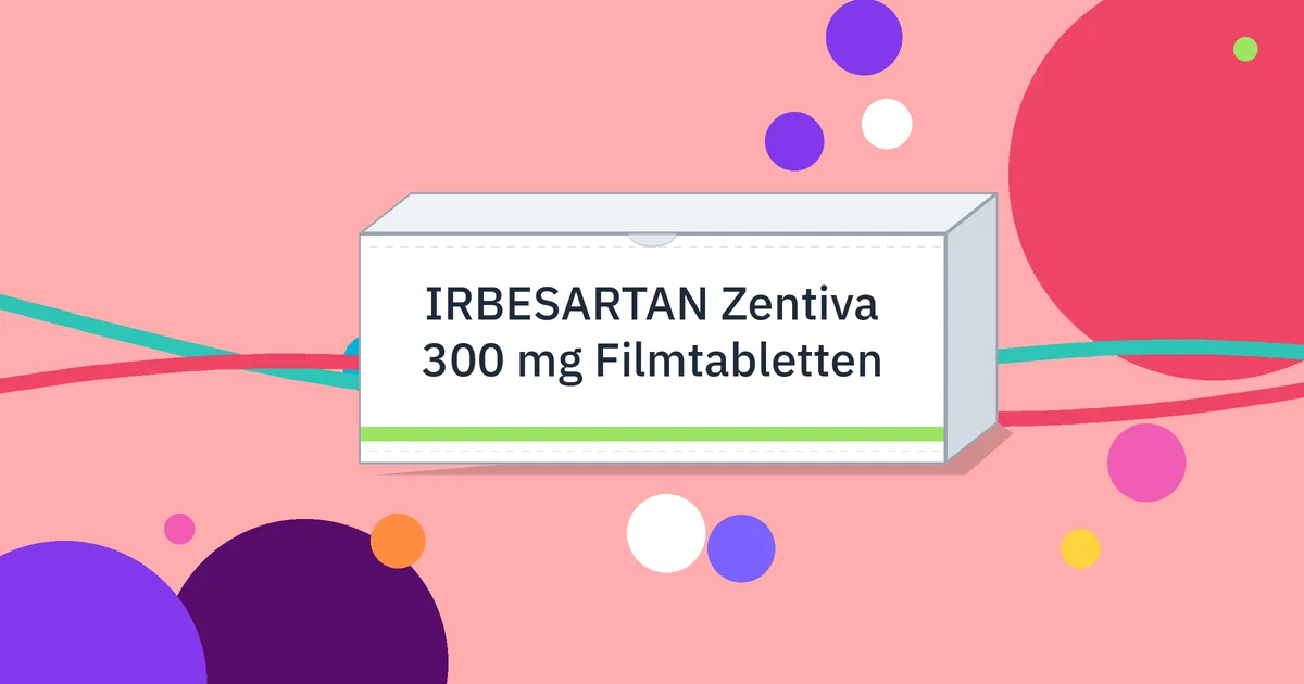 Symbolbild: Packung mit der Aufschrift IRBESARTAN Zentiva 300 mg Filmtabletten (PZN 09751966) – Verfügbarkeit und Bezug in Apotheken in Frankfurt am Main