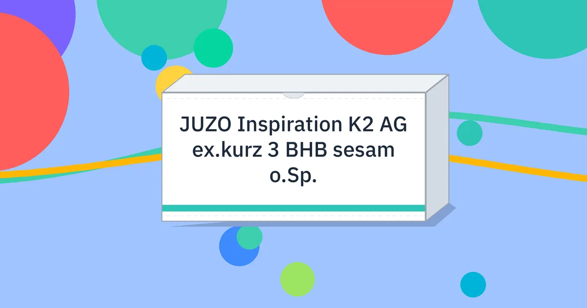 Symbolbild: Packung mit der Aufschrift JUZO Inspiration K2 AG ex.kurz 3 BHB sesam o.Sp. (PZN 14836096) – Verfügbarkeit und Bezug in Apotheken in Frankfurt am Main