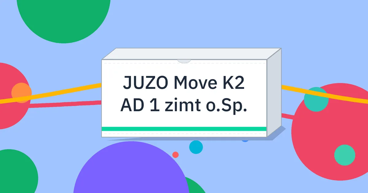 Symbolbild: Packung mit der Aufschrift JUZO Move K2 AD 1 zimt o.Sp. (PZN 18507797) – Verfügbarkeit und Bezug in Apotheken in Frankfurt am Main