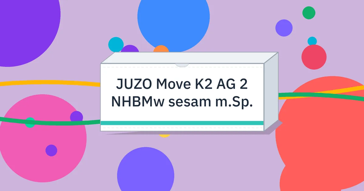 Symbolbild: Packung mit der Aufschrift JUZO Move K2 AG 2 NHBMw sesam m.Sp. (PZN 18523595) – Verfügbarkeit und Bezug in Apotheken in Frankfurt am Main