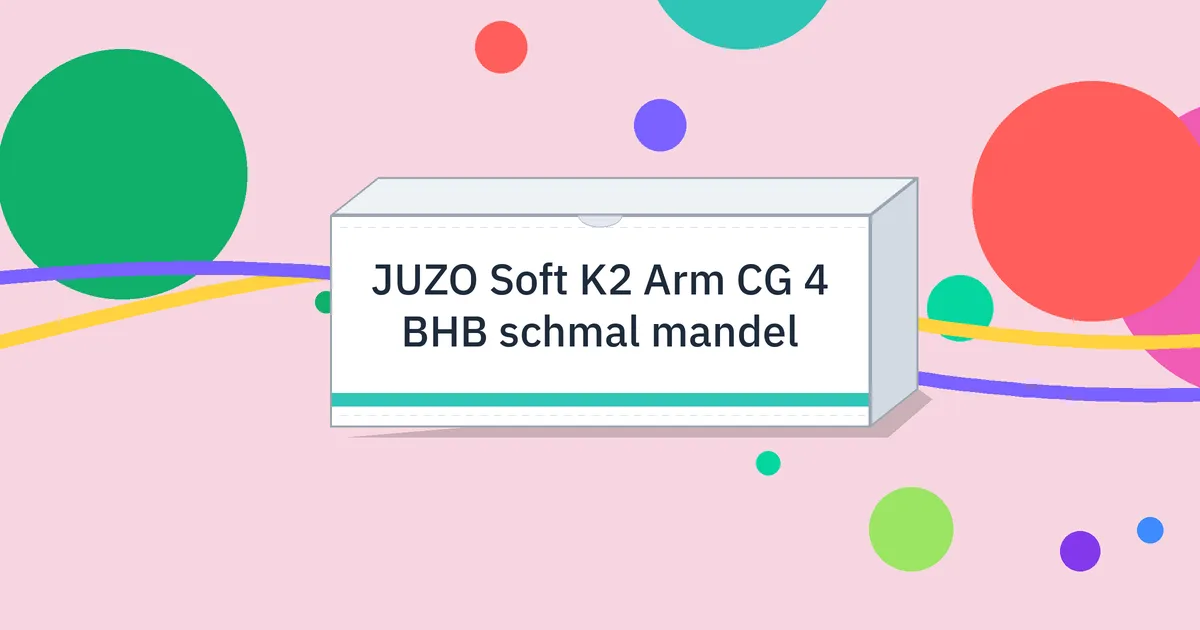 Symbolbild: Packung mit der Aufschrift JUZO Soft K2 Arm CG 4 BHB schmal mandel (PZN 15511640) – Verfügbarkeit und Bezug in Apotheken in Frankfurt am Main