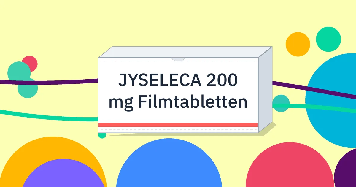 Symbolbild: Packung mit der Aufschrift JYSELECA 200 mg Filmtabletten (PZN 19547853) – Verfügbarkeit und Bezug in Apotheken in Frankfurt am Main