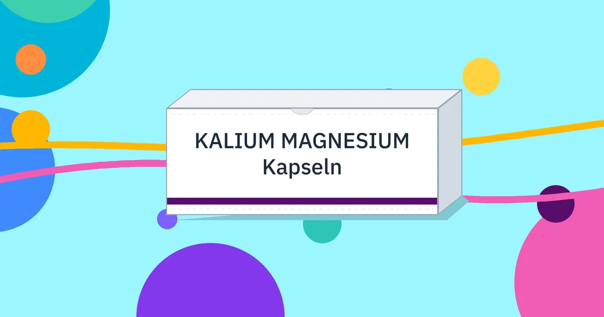 Symbolbild: Packung mit der Aufschrift KALIUM MAGNESIUM Kapseln (PZN 07553481) – Verfügbarkeit und Bezug in Apotheken in Frankfurt am Main