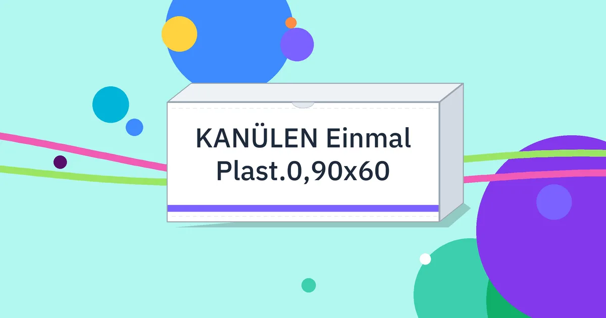 Symbolbild: Packung mit der Aufschrift KANÜLEN Einmal Plast.0,90x60 (PZN 01964088) – Verfügbarkeit und Bezug in Apotheken in Frankfurt am Main