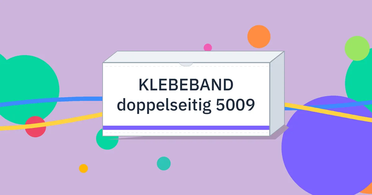 Symbolbild: Packung mit der Aufschrift KLEBEBAND doppelseitig 5009 (PZN 15405518) – Verfügbarkeit und Bezug in Apotheken in Frankfurt am Main