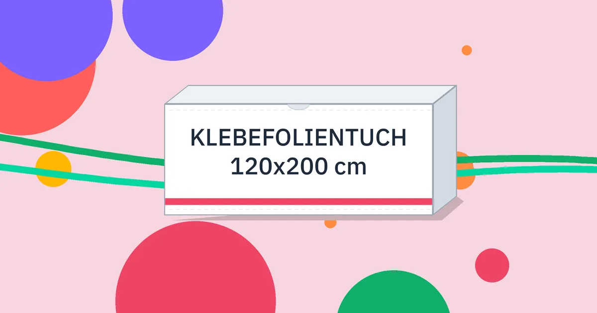 Symbolbild: Packung mit der Aufschrift KLEBEFOLIENTUCH 120x200 cm (PZN 07600482) – Verfügbarkeit und Bezug in Apotheken in Frankfurt am Main