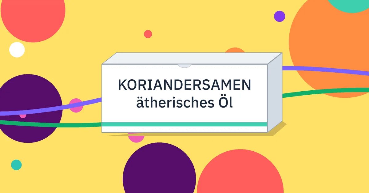 Symbolbild: Packung mit der Aufschrift KORIANDERSAMEN ätherisches Öl (PZN 18005015) – Verfügbarkeit und Bezug in Apotheken in Frankfurt am Main