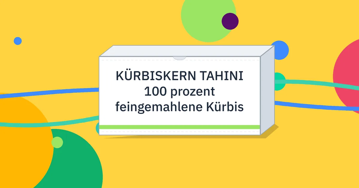 Symbolbild: Packung mit der Aufschrift KÜRBISKERN TAHINI 100 prozent feingemahlene Kürbis (PZN 17189183) – Verfügbarkeit und Bezug in Apotheken in Frankfurt am Main