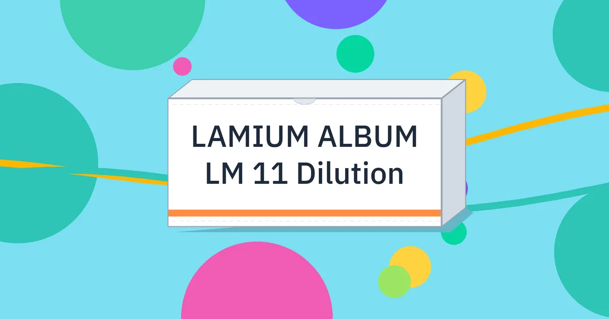 Symbolbild: Packung mit der Aufschrift LAMIUM ALBUM LM 11 Dilution (PZN 13521723) – Verfügbarkeit und Bezug in Apotheken in Frankfurt am Main