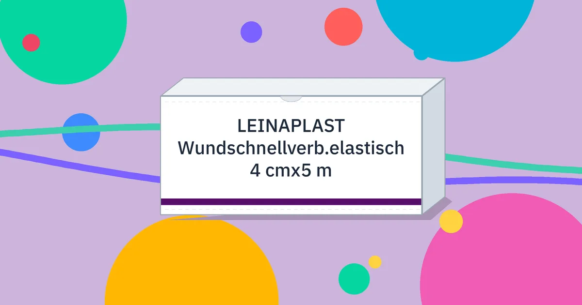 Symbolbild: Packung mit der Aufschrift LEINAPLAST Wundschnellverb.elastisch 4 cmx5 m (PZN 00971548) – Verfügbarkeit und Bezug in Apotheken in Frankfurt am Main