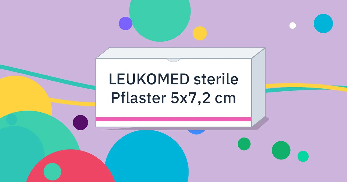 Symbolbild: Packung mit der Aufschrift LEUKOMED sterile Pflaster 5x7,2 cm (PZN 11606869) – Verfügbarkeit und Bezug in Apotheken in Frankfurt am Main