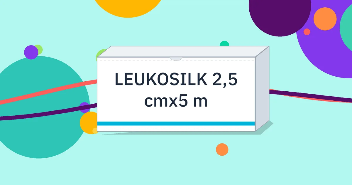 Symbolbild: Packung mit der Aufschrift LEUKOSILK 2,5 cmx5 m (PZN 17839675) – Verfügbarkeit und Bezug in Apotheken in Frankfurt am Main