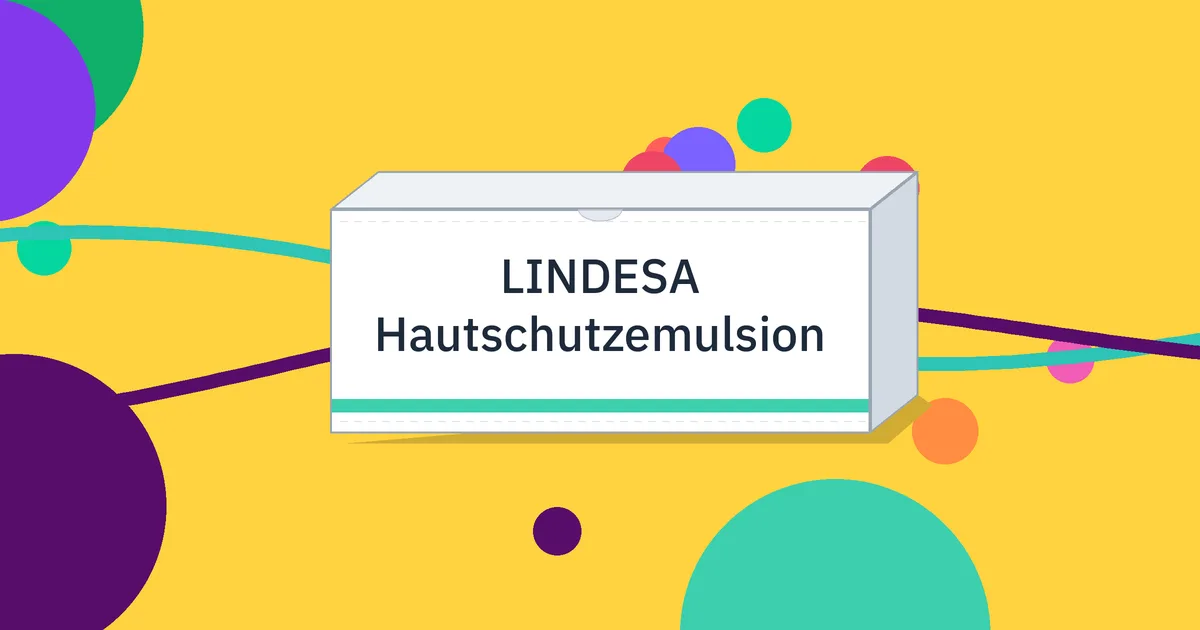 Symbolbild: Packung mit der Aufschrift LINDESA Hautschutzemulsion (PZN 20349101) – Verfügbarkeit und Bezug in Apotheken in Frankfurt am Main