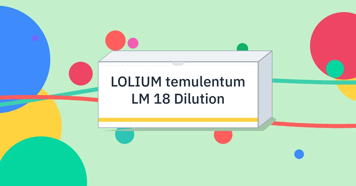 Symbolbild: Packung mit der Aufschrift LOLIUM temulentum LM 18 Dilution (PZN 13535317) – Verfügbarkeit und Bezug in Apotheken in Frankfurt am Main