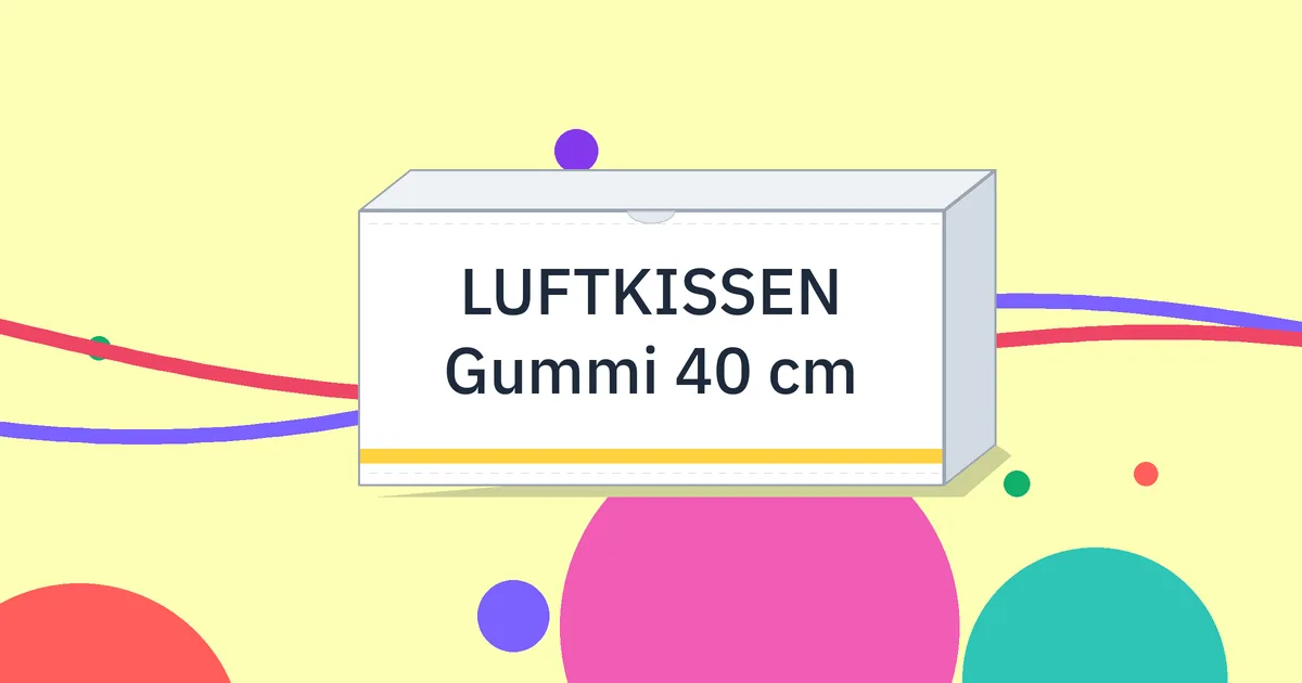 Symbolbild: Packung mit der Aufschrift LUFTKISSEN Gummi 40 cm (PZN 08995821) – Verfügbarkeit und Bezug in Apotheken in Frankfurt am Main