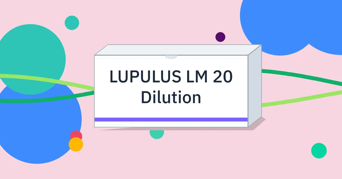 Symbolbild: Packung mit der Aufschrift LUPULUS LM 20 Dilution (PZN 12934469) – Verfügbarkeit und Bezug in Apotheken in Frankfurt am Main