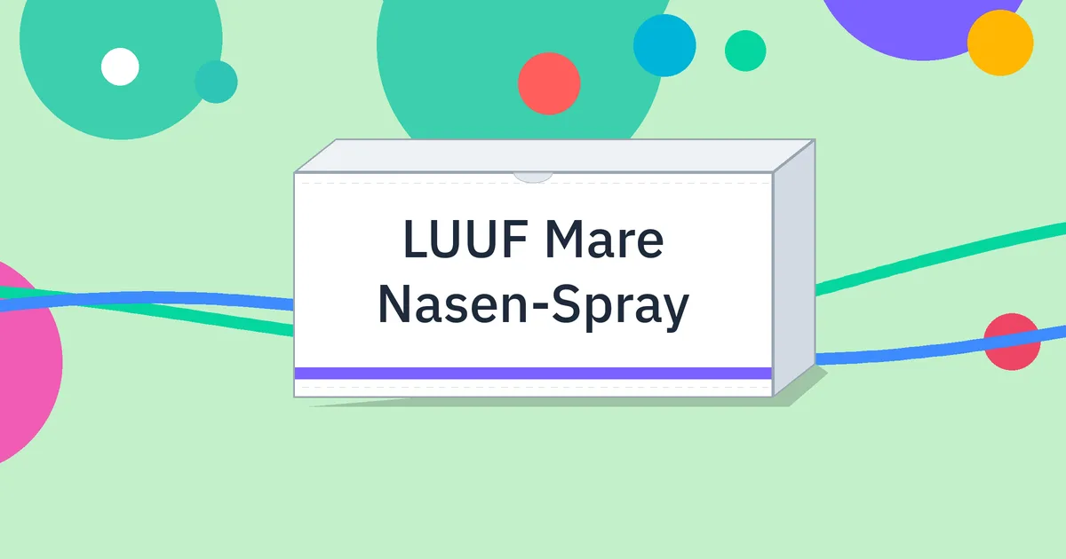 Symbolbild: Packung mit der Aufschrift LUUF Mare Nasen-Spray (PZN 18397966) – Verfügbarkeit und Bezug in Apotheken in Frankfurt am Main