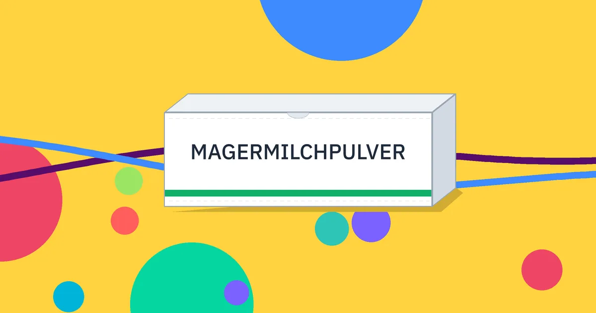Symbolbild: Packung mit der Aufschrift MAGERMILCHPULVER (PZN 00490553) – Verfügbarkeit und Bezug in Apotheken in Frankfurt am Main
