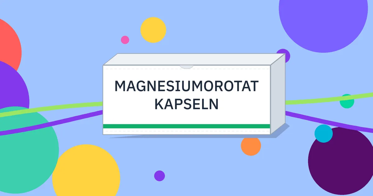 Symbolbild: Packung mit der Aufschrift MAGNESIUMOROTAT KAPSELN (PZN 00757921) – Verfügbarkeit und Bezug in Apotheken in Frankfurt am Main