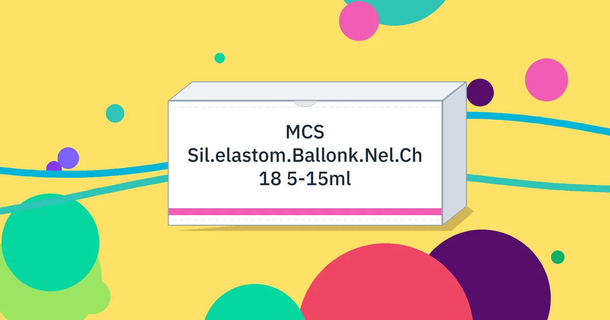 Symbolbild: Packung mit der Aufschrift MCS Sil.elastom.Ballonk.Nel.Ch 18 5-15ml (PZN 04802133) – Verfügbarkeit und Bezug in Apotheken in Frankfurt am Main
