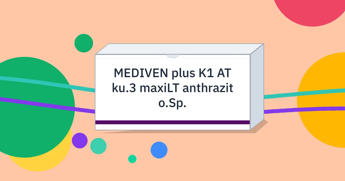 Symbolbild: Packung mit der Aufschrift MEDIVEN plus K1 AT ku.3 maxiLT anthrazit o.Sp. (PZN 15068788) – Verfügbarkeit und Bezug in Apotheken in Frankfurt am Main