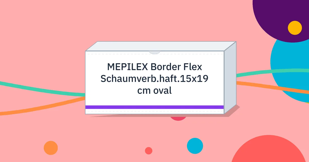 Symbolbild: Packung mit der Aufschrift MEPILEX Border Flex Schaumverb.haft.15x19 cm oval (PZN 10264036) – Verfügbarkeit und Bezug in Apotheken in Frankfurt am Main
