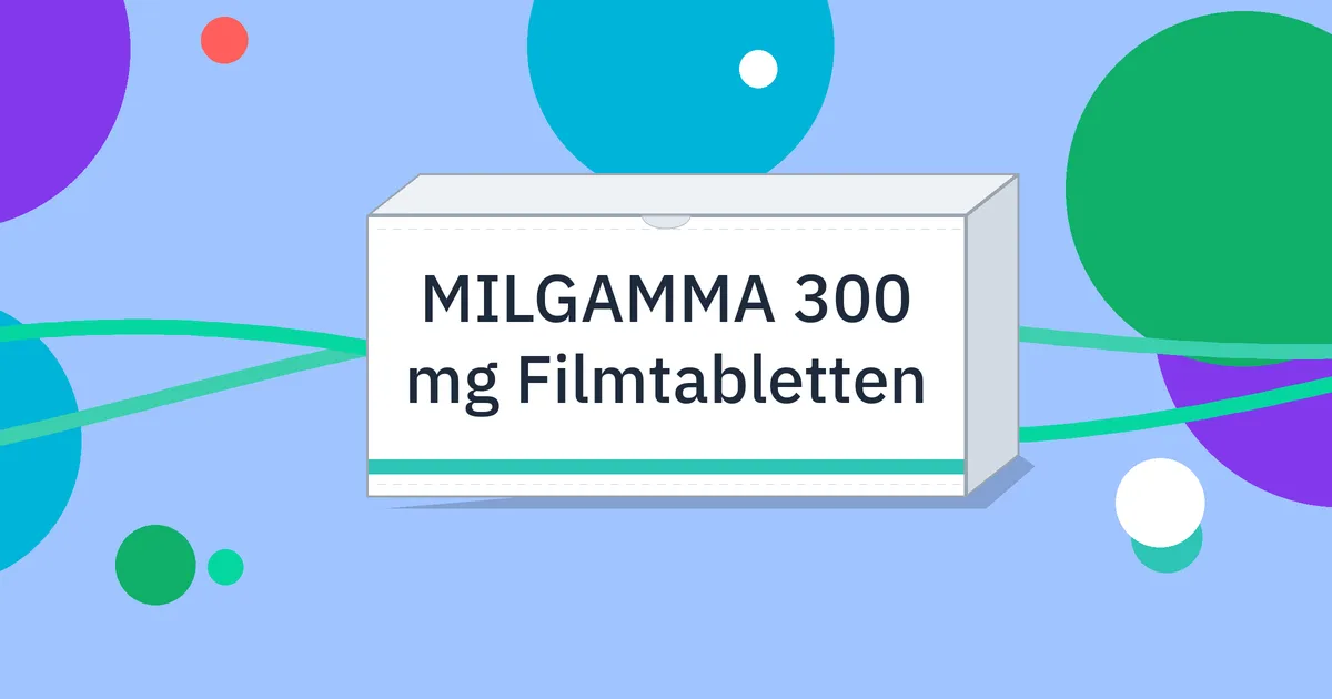 Symbolbild: Packung mit der Aufschrift MILGAMMA 300 mg Filmtabletten (PZN 02913897) – Verfügbarkeit und Bezug in Apotheken in Frankfurt am Main