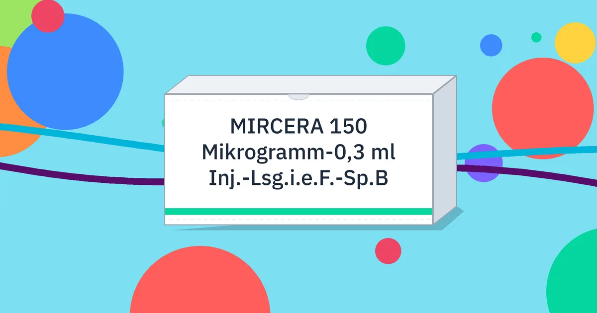 Symbolbild: Packung mit der Aufschrift MIRCERA 150 Mikrogramm-0,3 ml Inj.-Lsg.i.e.F.-Sp.B (PZN 11557355) – Verfügbarkeit und Bezug in Apotheken in Frankfurt am Main