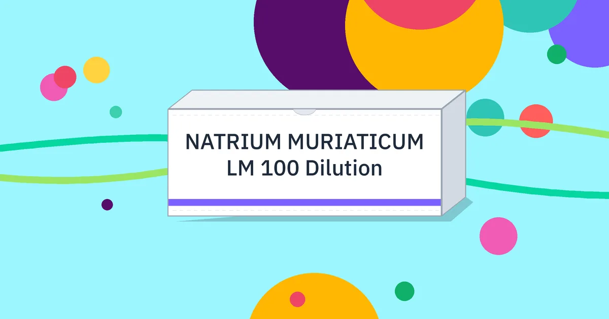 Symbolbild: Packung mit der Aufschrift NATRIUM MURIATICUM LM 100 Dilution (PZN 12965493) – Verfügbarkeit und Bezug in Apotheken in Frankfurt am Main