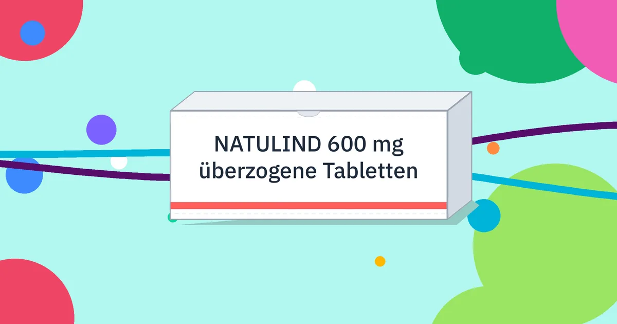 Symbolbild: Packung mit der Aufschrift NATULIND 600 mg überzogene Tabletten (PZN 02680743) – Verfügbarkeit und Bezug in Apotheken in Frankfurt am Main