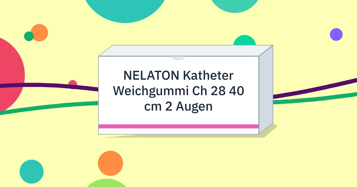 Symbolbild: Packung mit der Aufschrift NELATON Katheter Weichgummi Ch 28 40 cm 2 Augen (PZN 10085718) – Verfügbarkeit und Bezug in Apotheken in Frankfurt am Main