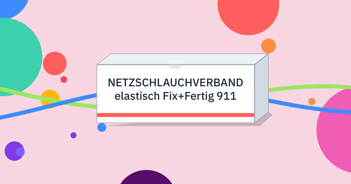 Symbolbild: Packung mit der Aufschrift NETZSCHLAUCHVERBAND elastisch Fix+Fertig 911 (PZN 02092331) – Verfügbarkeit und Bezug in Apotheken in Frankfurt am Main