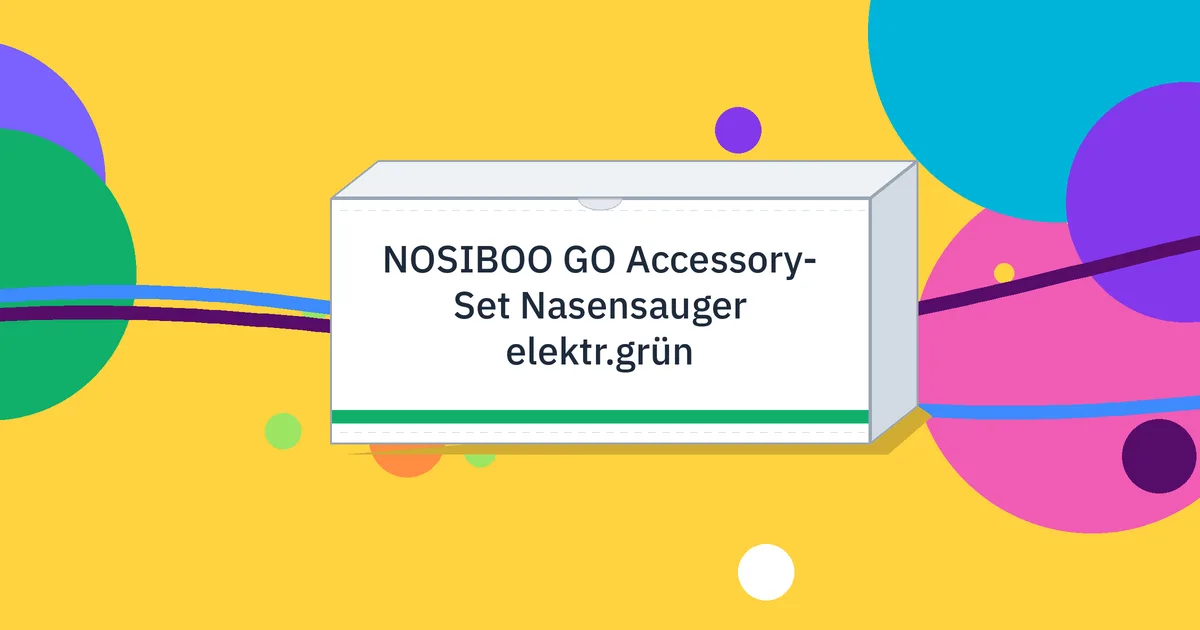 Symbolbild: Packung mit der Aufschrift NOSIBOO GO Accessory-Set Nasensauger elektr.grün (PZN 15388665) – Verfügbarkeit und Bezug in Apotheken in Frankfurt am Main
