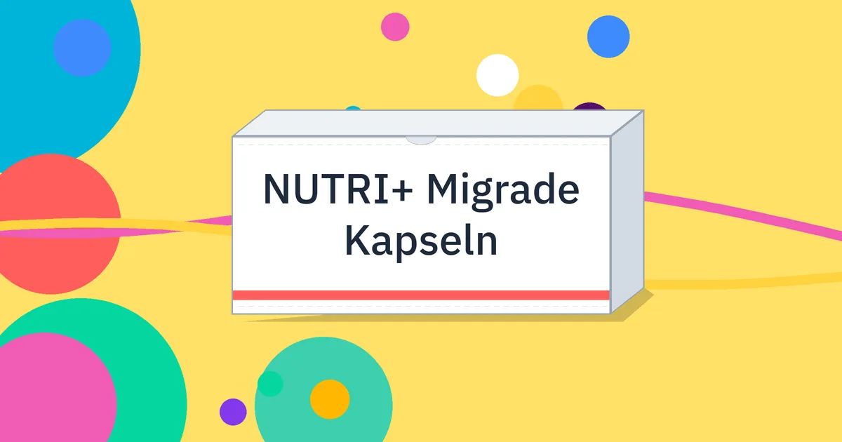 Symbolbild: Packung mit der Aufschrift NUTRI+ Migrade Kapseln (PZN 19667439) – Verfügbarkeit und Bezug in Apotheken in Frankfurt am Main